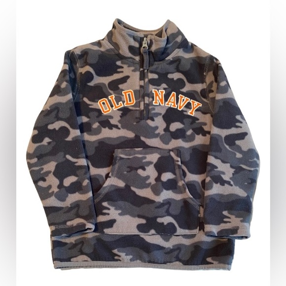 Old Navy | Shirts & Tops | 32 Boys Orange White Logo Old Navy Grey Camo ...